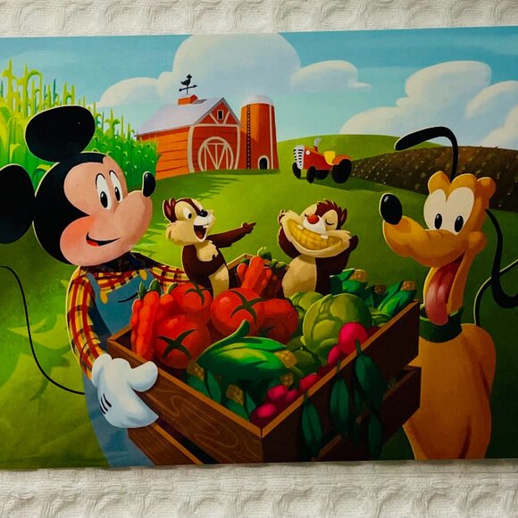 Art | Disney Epcot Garden Grill Mickey Mouse Harvest 5x7 Autograph Post ...